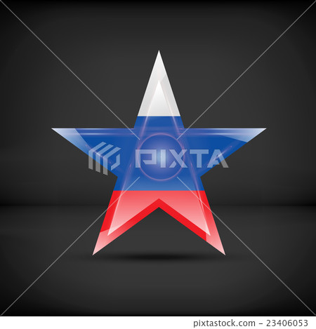 Russian flag in star - Stock Illustration [23406053] - PIXTA