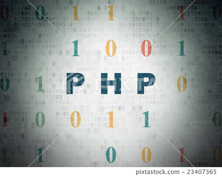 Programming concept: Php on Digital Data Paper - Stock Illustration ...