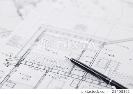 Construction Building Real Estate Drawing... - Stock Photo [23408361 ...