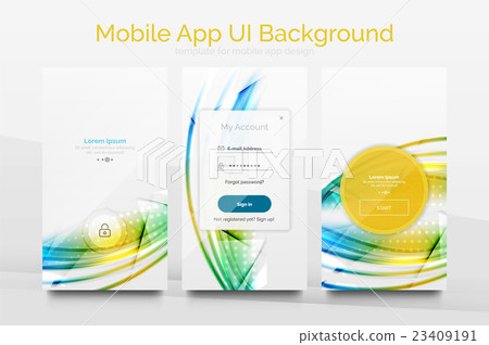Mobile application interface background design - Stock Illustration ...