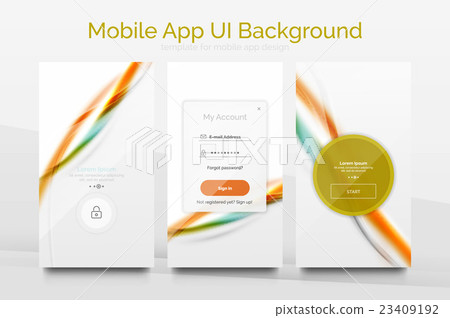 Mobile application interface background design - Stock Illustration ...
