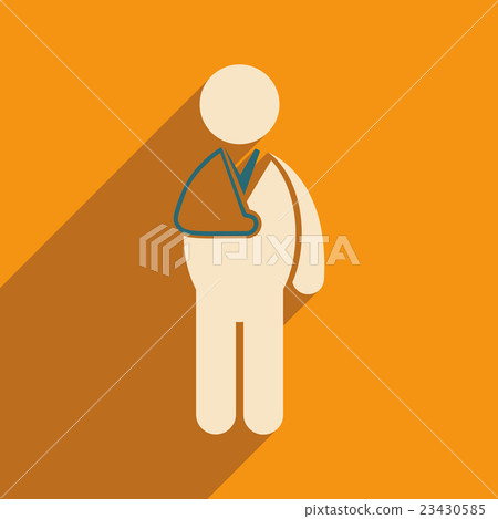 Modern flat icon with long shadow patient with-插圖素材 [23430585] - PIXTA圖庫