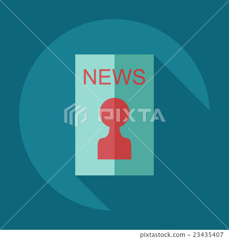 Flat modern design with shadow icons journalist - Stock Illustration ...