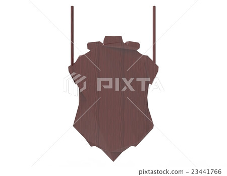 3d illustration of low poly plaque sign. - Stock Illustration [23441766 ...