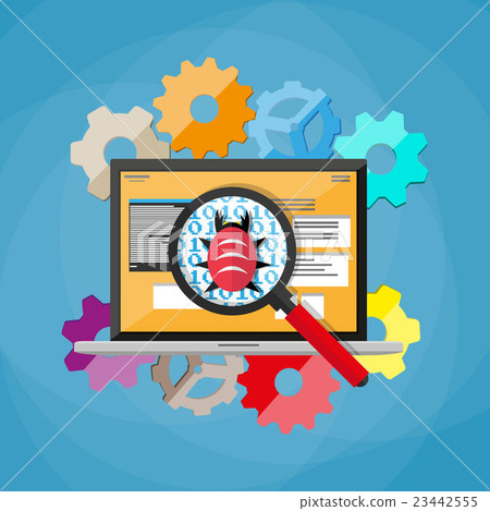bug and virus in the programming code - Stock Illustration [23442555 ...