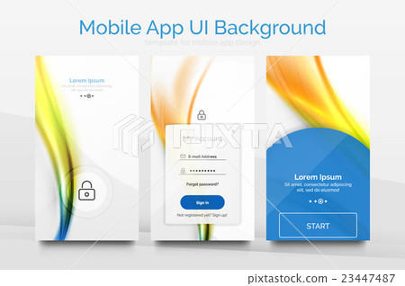Mobile application interface background design - Stock Illustration ...
