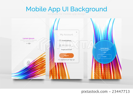 Mobile application interface background design - Stock Illustration ...
