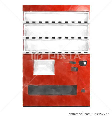Watercolor painting vending machine - Stock Illustration [23452736] - PIXTA