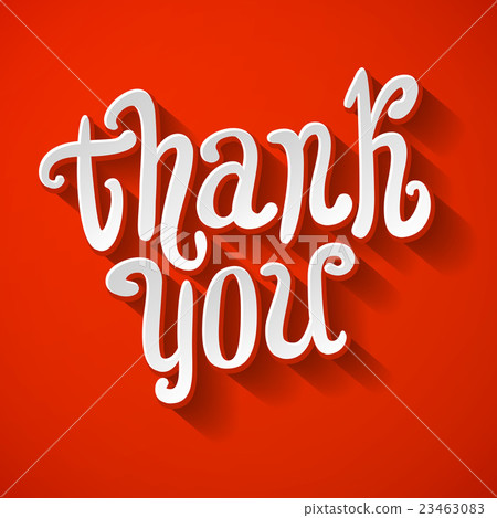 Thank you hand lettering for your design - Stock Illustration [23463083 ...