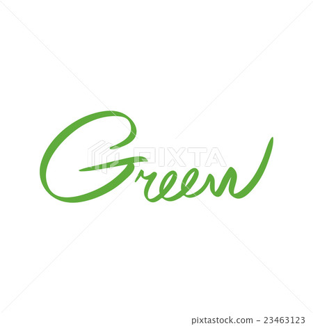 Vector green hand drawn design hand-written - Stock Illustration ...