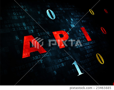 Software concept: Api on Digital background - Stock Illustration ...