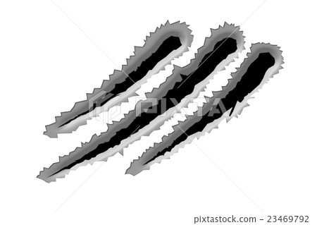 Monster claw hole scratch, 3D rendering-插圖素材 [23469792] - PIXTA圖庫