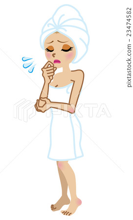 Embarrassing towel-like women's esthetic whole... - Stock Illustration ...