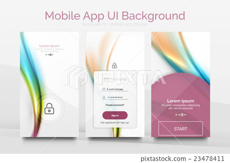 Mobile application interface background design - Stock Illustration ...