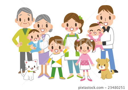 All of my family / whole body - Stock Illustration [23480251] - PIXTA
