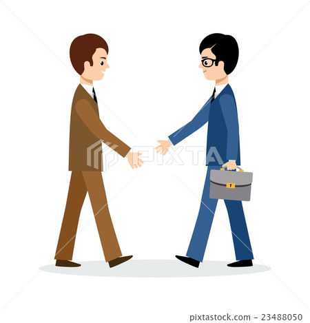 Two businessmen sign the contrac - Stock Illustration [23488050] - PIXTA