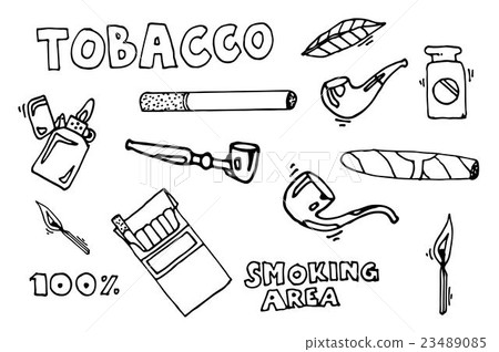 Smoking and tobacco icons - Stock Illustration [23489085] - PIXTA