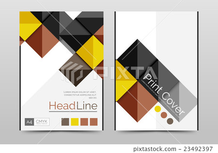 Geometric brochure front page - Stock Illustration [23492397] - PIXTA