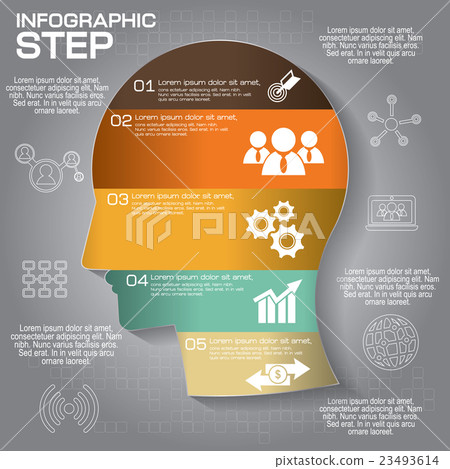 Vector puzzle human face infographic - Stock Illustration [23493614 ...