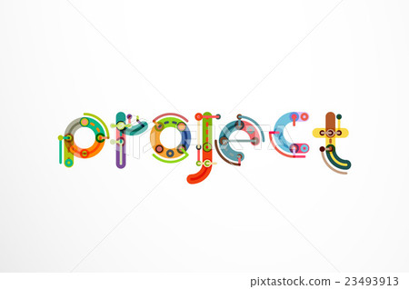 Project word letter banner - Stock Illustration [23493913] - PIXTA