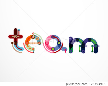 Team word lettering banner - Stock Illustration [23493918] - PIXTA