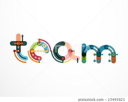 Team word lettering banner - Stock Illustration [23493921] - PIXTA