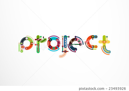 Project word letter banner - Stock Illustration [23493926] - PIXTA