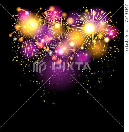 Golden holiday firework - Stock Illustration [23494347] - PIXTA