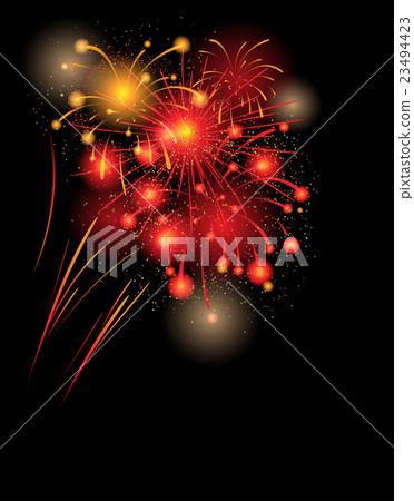 Red firework background - Stock Illustration [23494423] - PIXTA