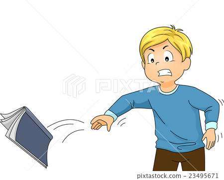 Kid Boy Book Throw - Stock Illustration [23495671] - PIXTA