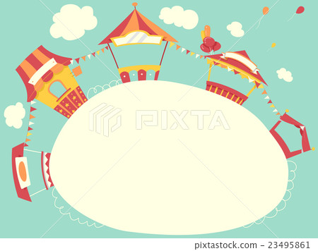 Festival Booths Frame - Stock Illustration [23495861] - PIXTA