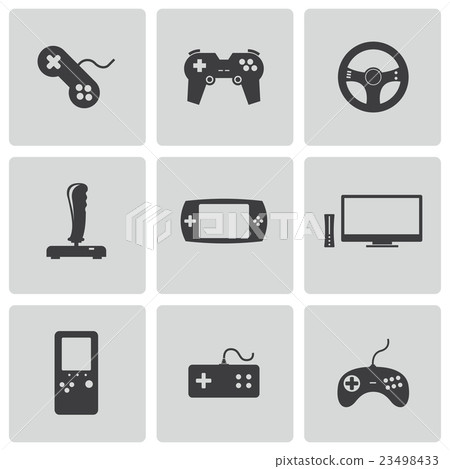 Vector black video game icons set - Stock Illustration [23498433] - PIXTA