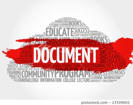 DOCUMENT word cloud - Stock Illustration [23509002] - PIXTA