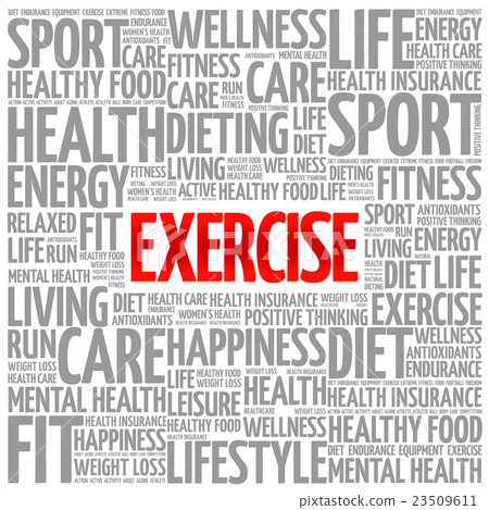 EXERCISE word cloud background - Stock Illustration [23509611] - PIXTA