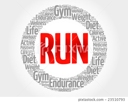 RUN word cloud, fitness - Stock Illustration [23510793] - PIXTA