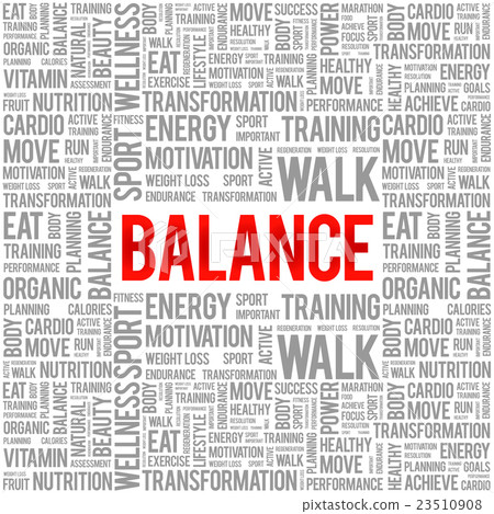 BALANCE word cloud background - Stock Illustration [23510908] - PIXTA