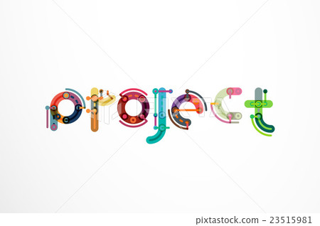 Project word letter banner - Stock Illustration [23515981] - PIXTA