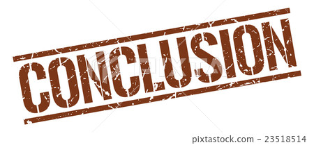 conclusion brown grunge square rubber stamp - Stock Illustration ...