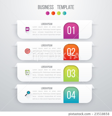 Vector illustration infographics four options - Stock Illustration ...