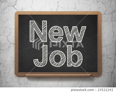 Business concept: New Job on chalkboard background - Stock Illustration ...
