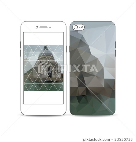 Mobile smartphone with an example of the screen - Stock Illustration ...