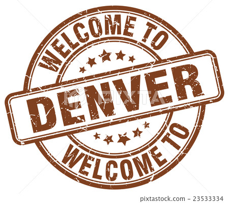 welcome to Denver brown round vintage stamp - Stock Illustration ...