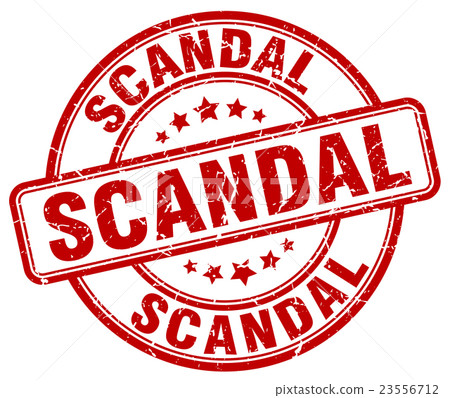 scandal red grunge round vintage rubber stamp - Stock Illustration ...