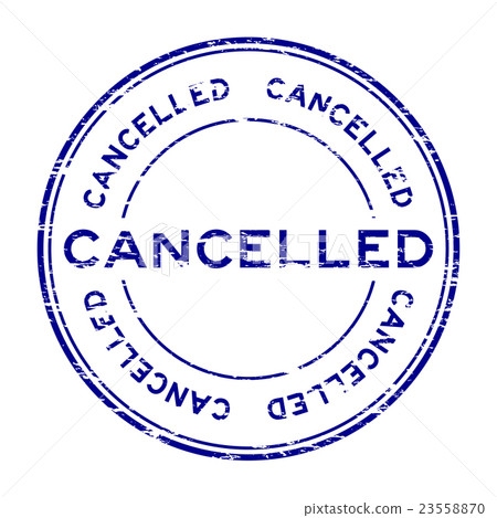Grunge round blue cancelled stamp - Stock Illustration [23558870] - PIXTA