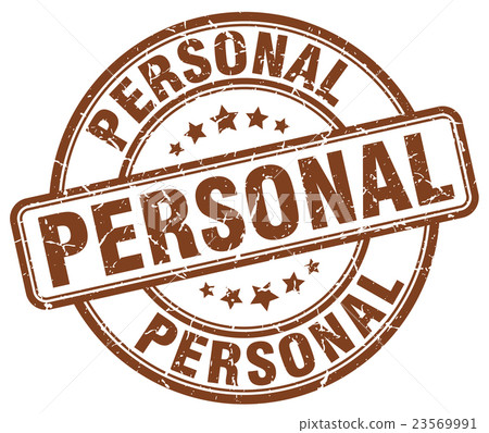 personal brown grunge round vintage rubber stamp - Stock Illustration ...