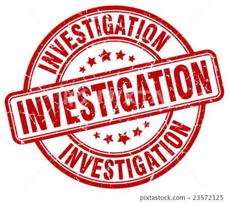 investigation red grunge round rubber stamp - Stock Illustration ...