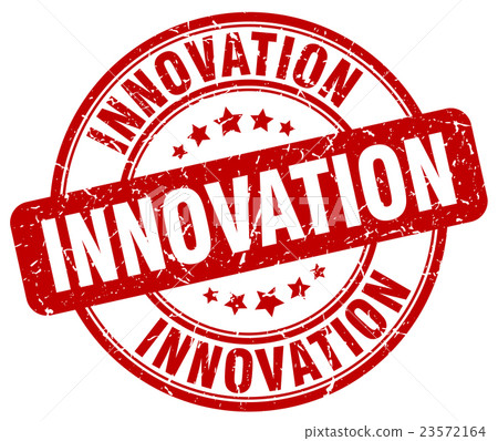 innovation red grunge round vintage rubber stamp - Stock Illustration ...