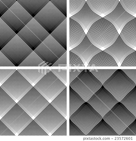 Seamless reticulate patterns set. - Stock Illustration [23572601] - PIXTA