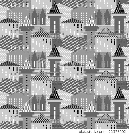 Seamless architectural pattern. - Stock Illustration [23572602] - PIXTA