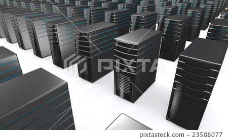 3d of network workstation servers. - Stock Illustration [23588077] - PIXTA